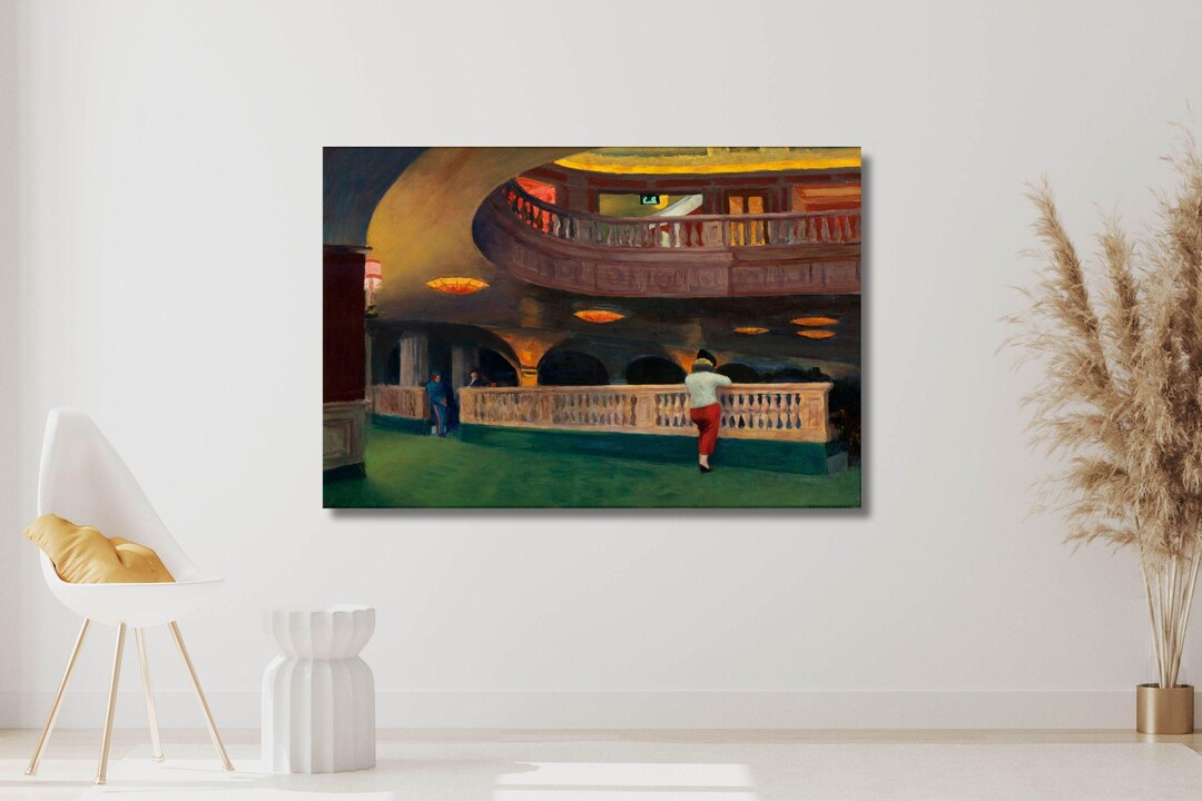 Edward Hopper - the Sheridan Theatre - Wall Art Canvas Print, Wall ...