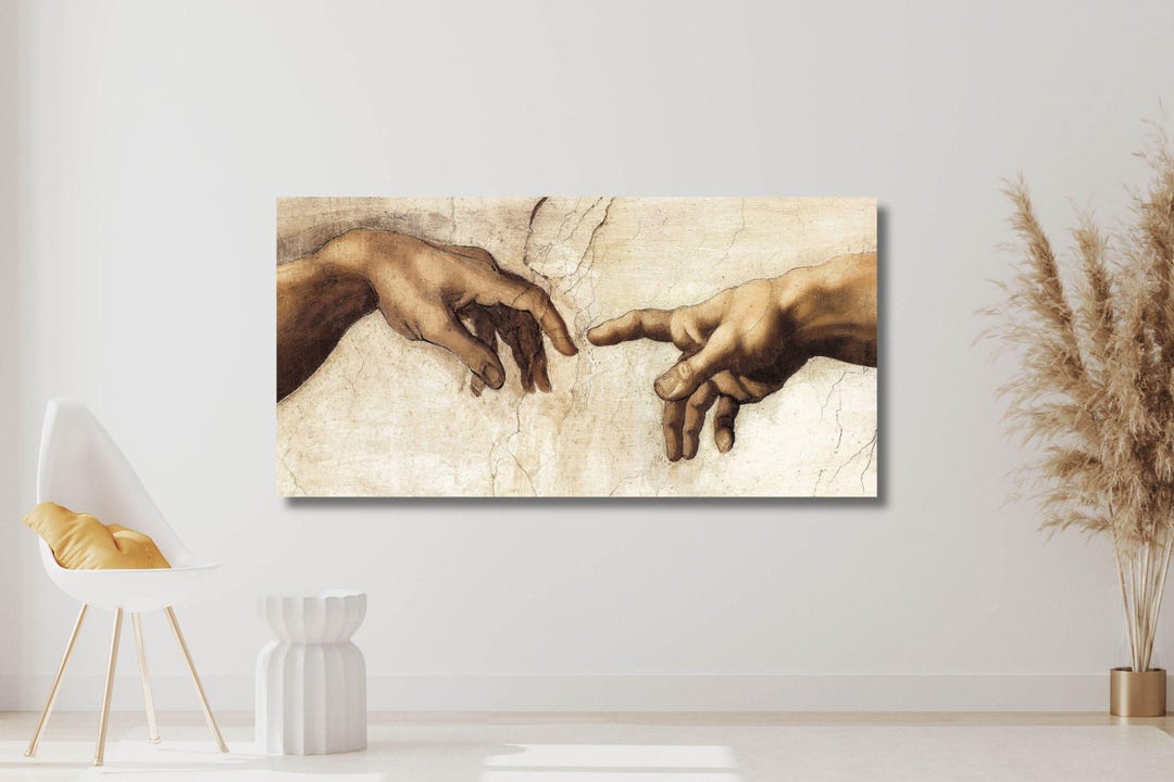Michelangelo's Creation of Adam: Renaissance Art Canvas Print - Etsy