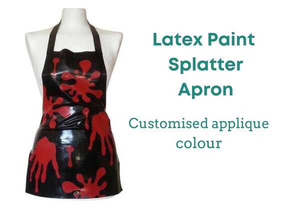 Latex Paint Splatter Apron Buckled Latex Apron - Etsy UK