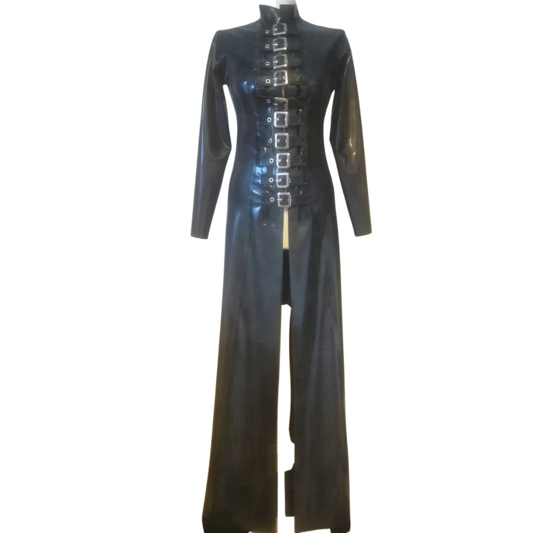Long Latex Dominatrix Coat, Rubber Trench Coat - Etsy UK
