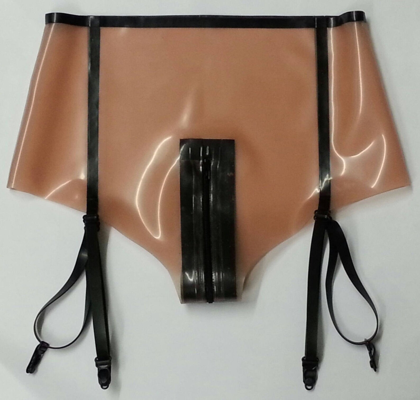 Latex Suspender Knickers with Zip Crotch Open Crotch Panties | Etsy