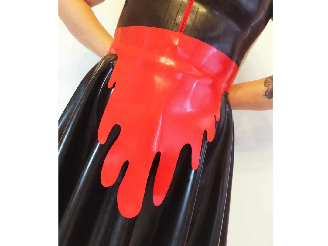 Blood Drip Latex Apron. Red Halloween Apron - Etsy UK