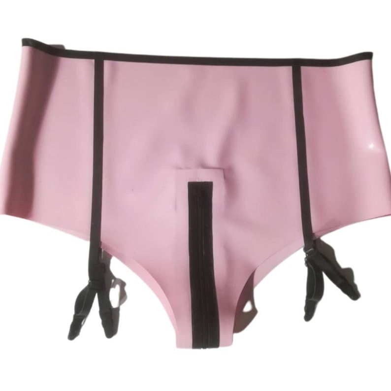 Latex Suspender Zip Crotch Knickers | Etsy