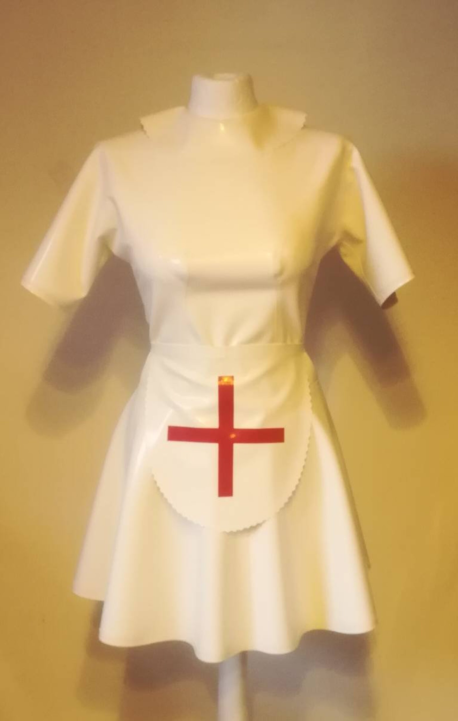 Latex Nurse Dress Nurse Dress With Apron Etsy Uk