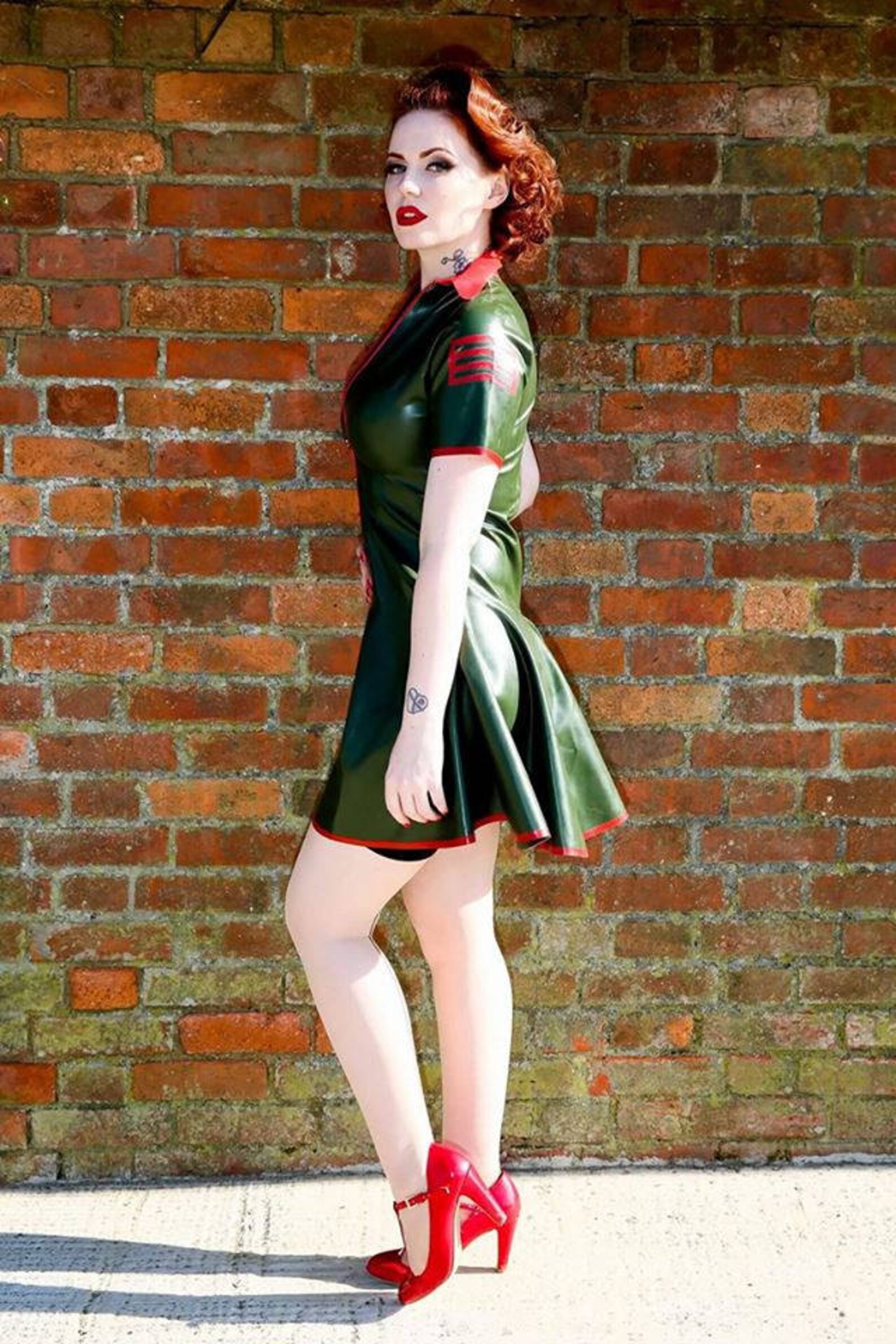 Latex Military Swing Dress - Etsy