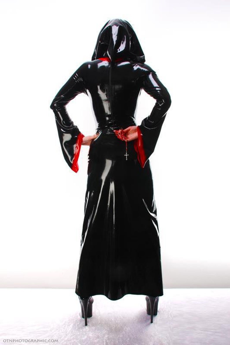 Long Latex Nun Dress With Veil - Etsy
