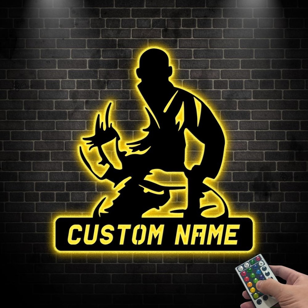 Custom Jiu Jitsu LED Sign Brazilian Jiu Jitsu Sign Martial Arts Metal ...