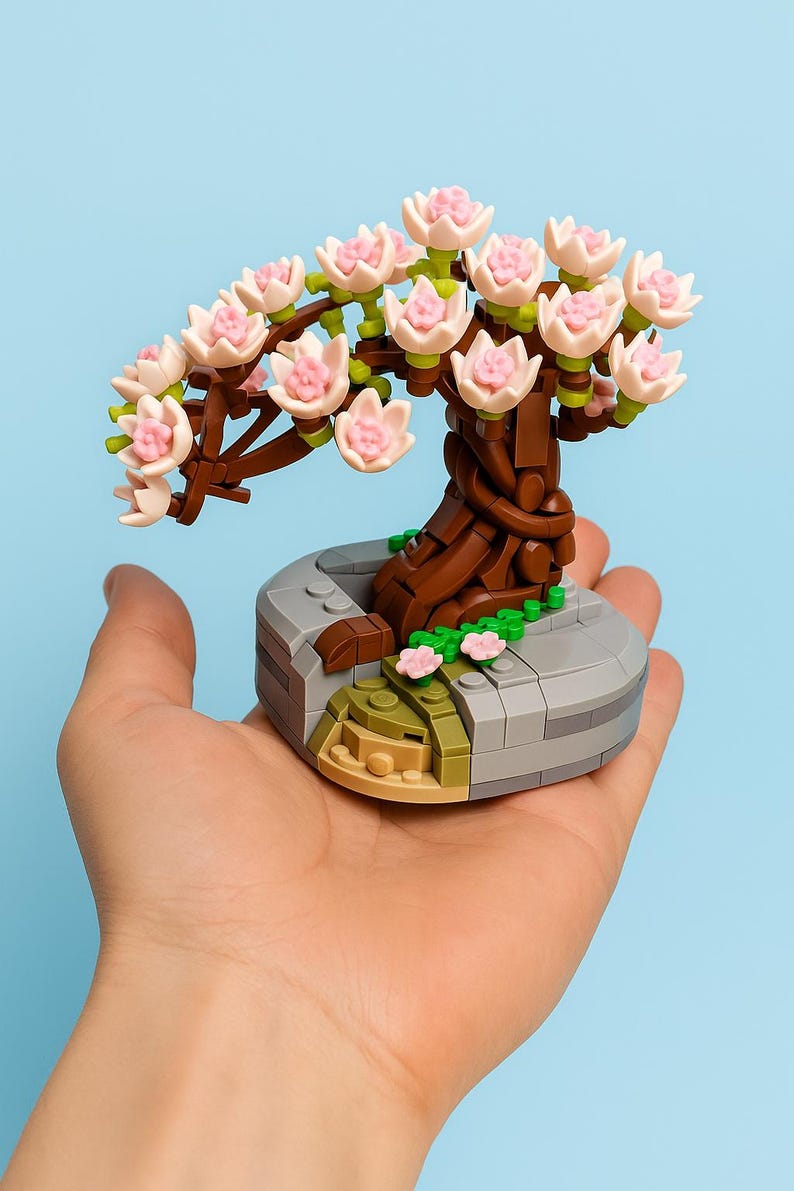 LEGO Cherry Blossom Bonsai Tree – Pink Sakura Mini Block Display Model - Etsy Israel