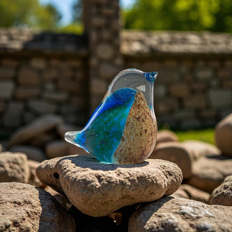 Blown Glass Bluebird - Etsy