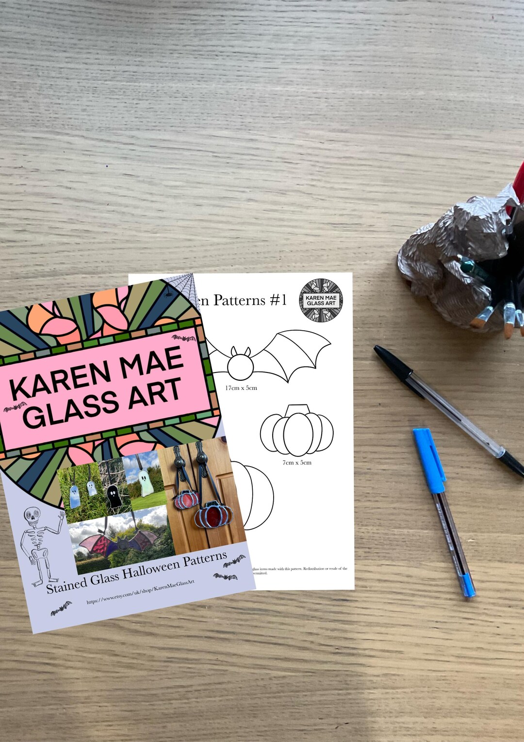 Stained Glass Halloween Patterns: Beginner DIY (A4 PDF Bundle of 8) - Etsy
