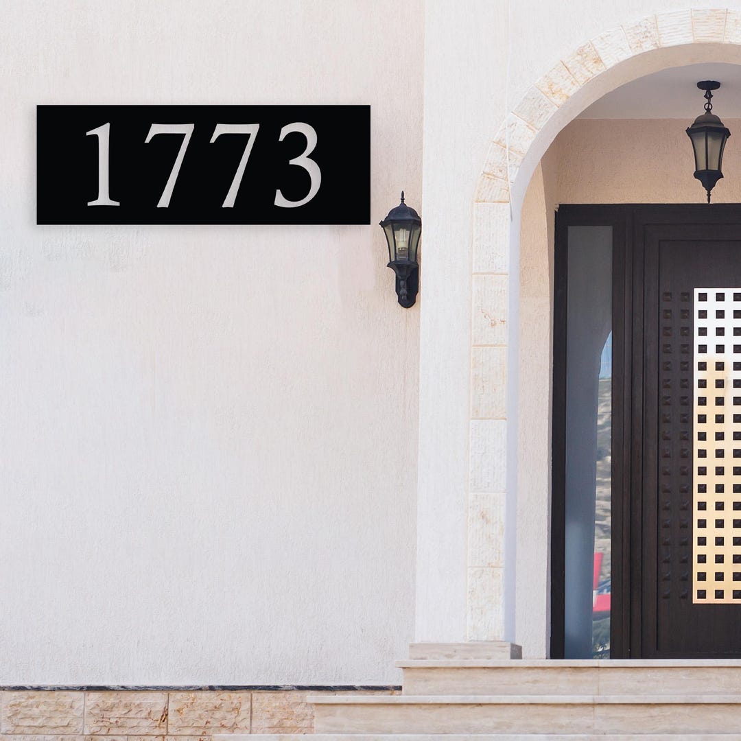 Custom Metal House Address Numbers Wall Signs, Closing Gift, Horizontal ...