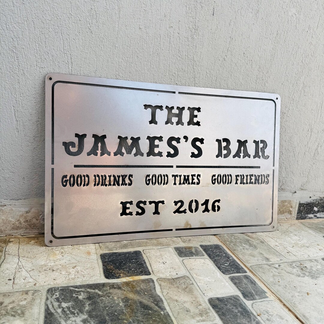 Custom Metal Bar Sign, Personalized Family Home Bar Sign, Personalized ...