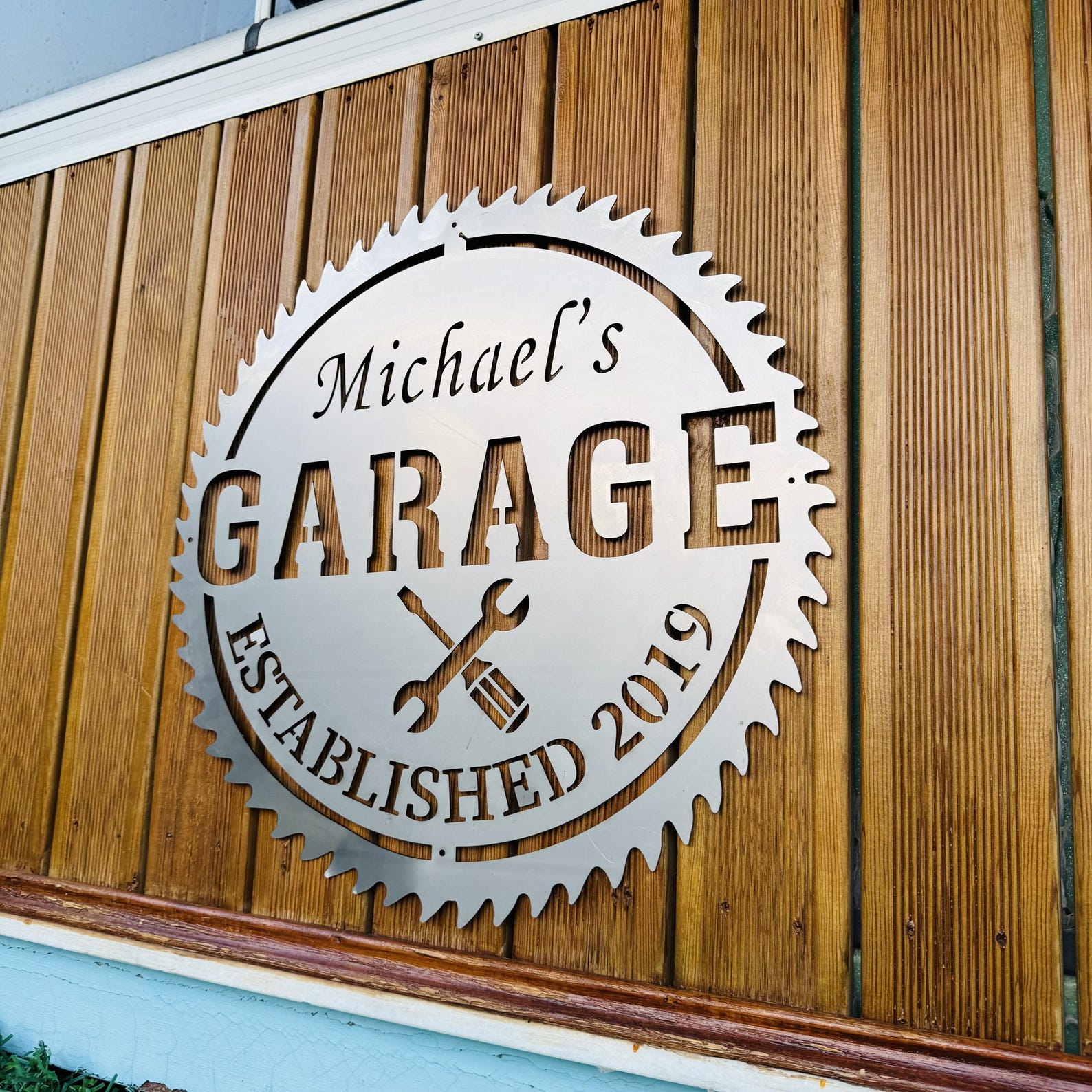 Custom Metal Garage Sign With Name, Personalized Garage Gift ...