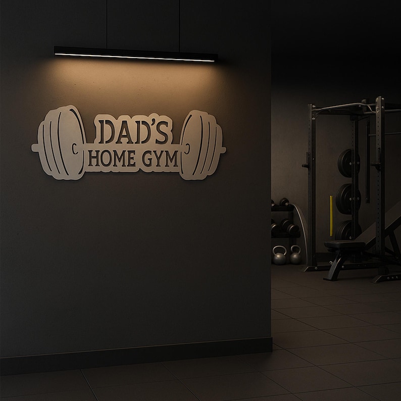 Custom Home Gym Sign, Work Out Steel Art, Custom Home Gym Decor ...