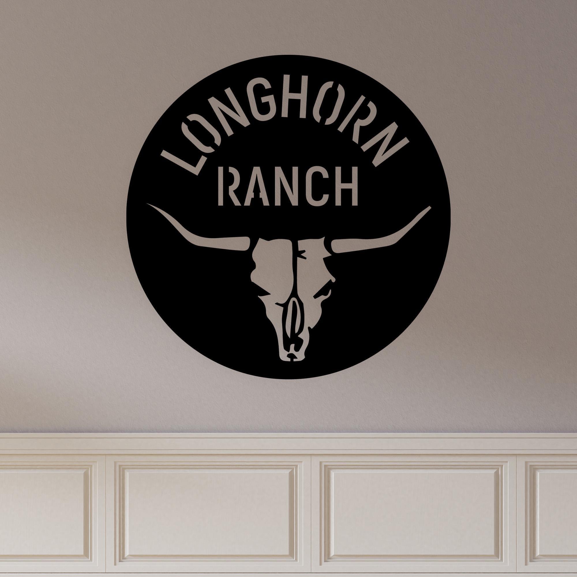 Custom Longhorn Sign, Ranch Metal Sign, Cowboy Gift, Texas Longhorn ...