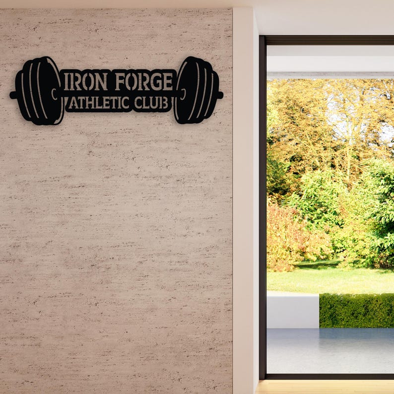 Custom Home Gym Sign, Work Out Steel Art, Custom Home Gym Decor ...
