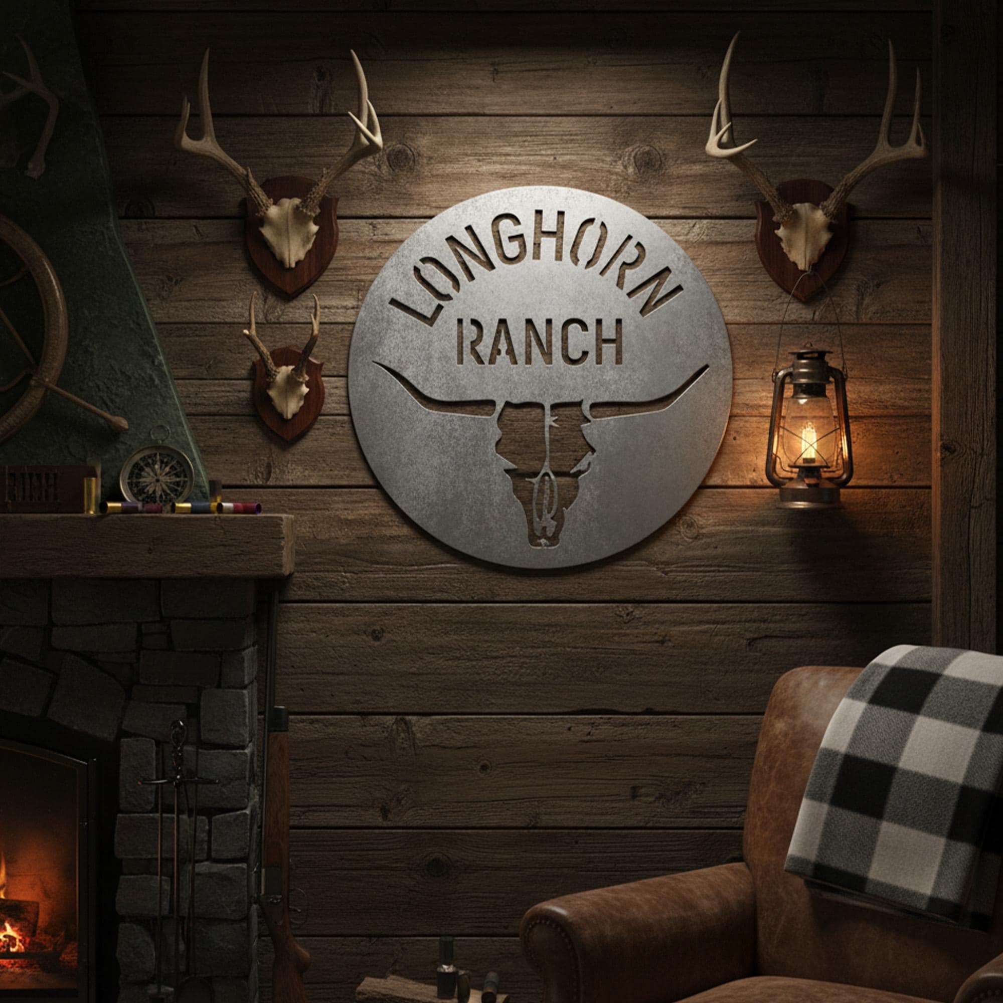 Custom Longhorn Sign, Ranch Metal Sign, Cowboy Gift, Texas Longhorn ...