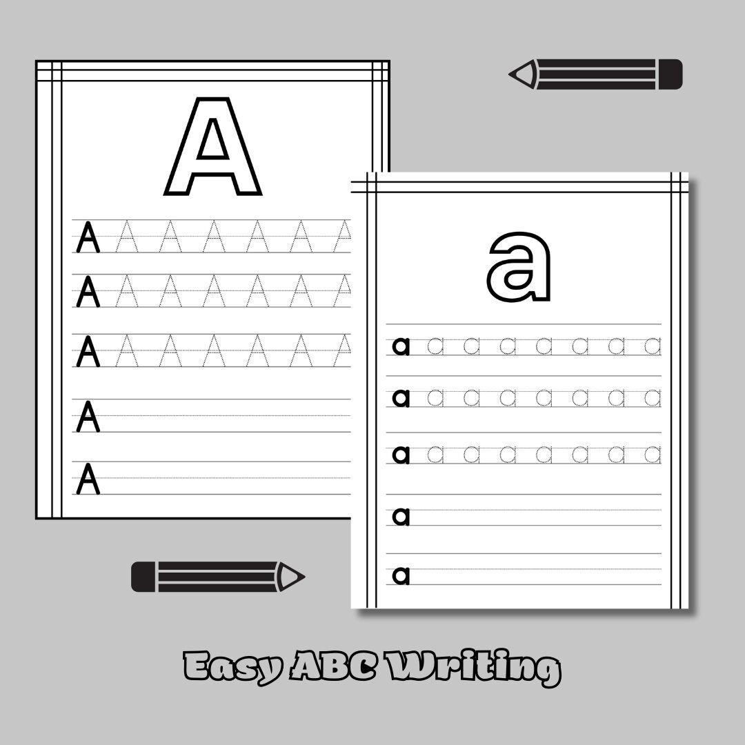Alphabet Tracing Coloring Book: ABC Handwriting Practice (printable PDF ...