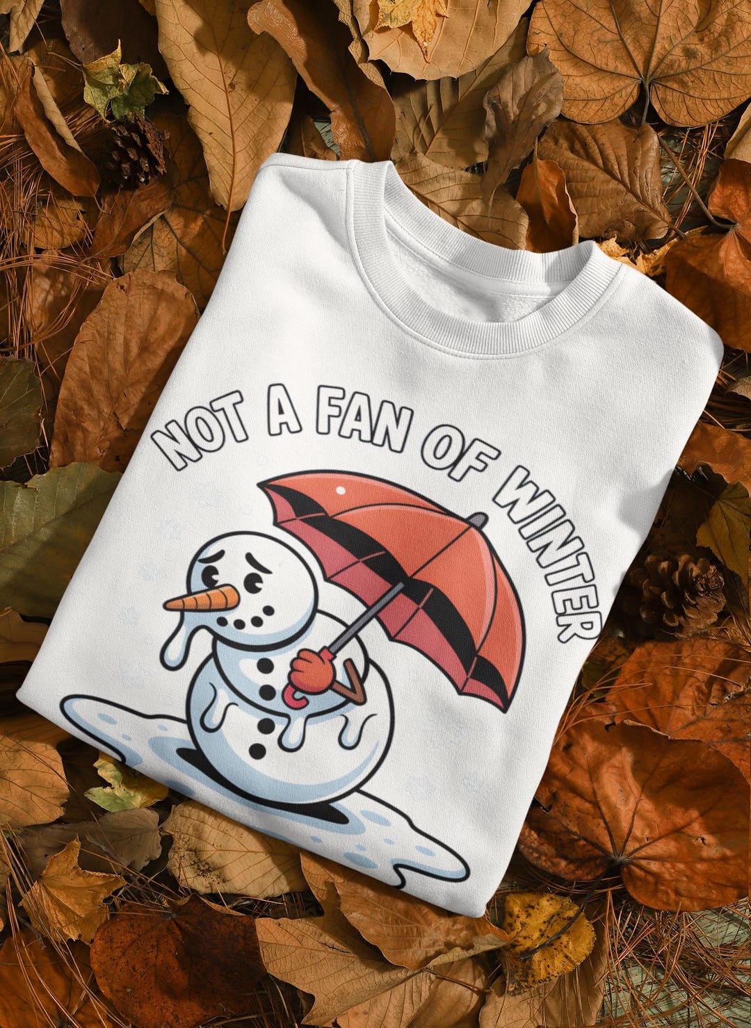 Sad Snowman PNG. Not A Fan of Winter FUNNY Rainy Day Sticker Decal ...