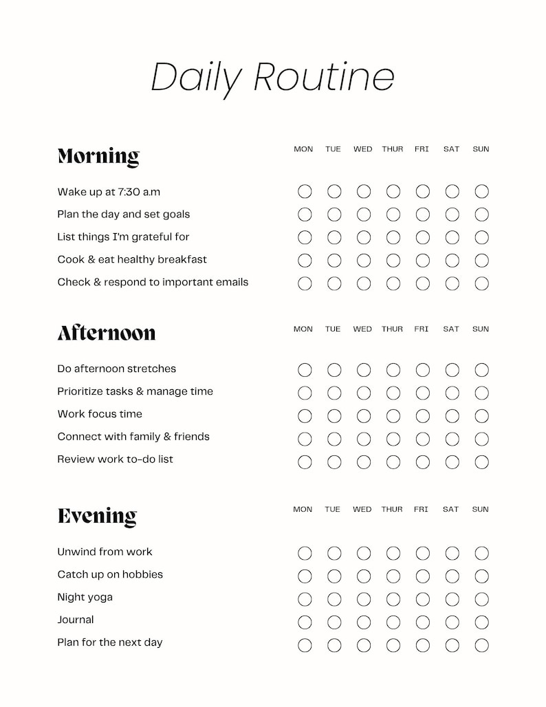 ADHD Dopamine Planner, Full Day Morning , Afternoon,night Routine ...