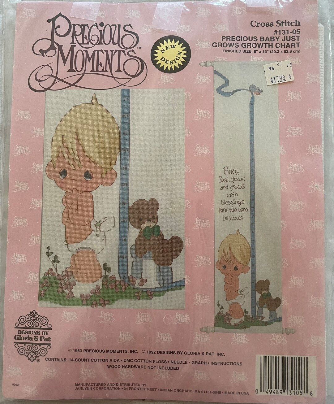 Precious Moments Growth Chart Cross Stitch Kit 131-05 New, Open Pkg - Etsy