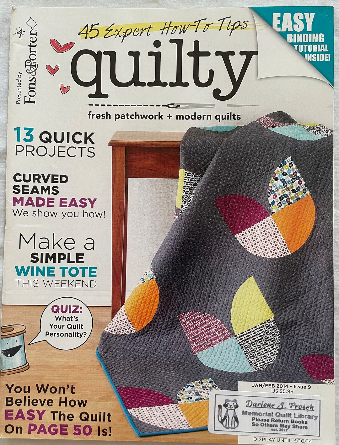 Fons & Porter's Quilty Magazine Jan/feb 2014 - Etsy