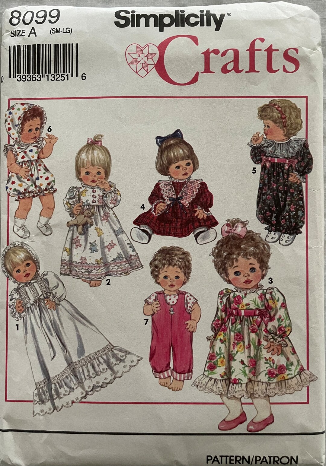 Simplicity Pattern 8099 Baby Doll Clothes 12" to 22" UNCUT - Etsy