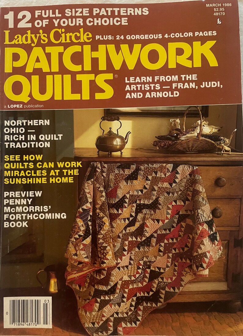 Lady's Circle Patchwork Quilts Magazine March 1986 - Etsy