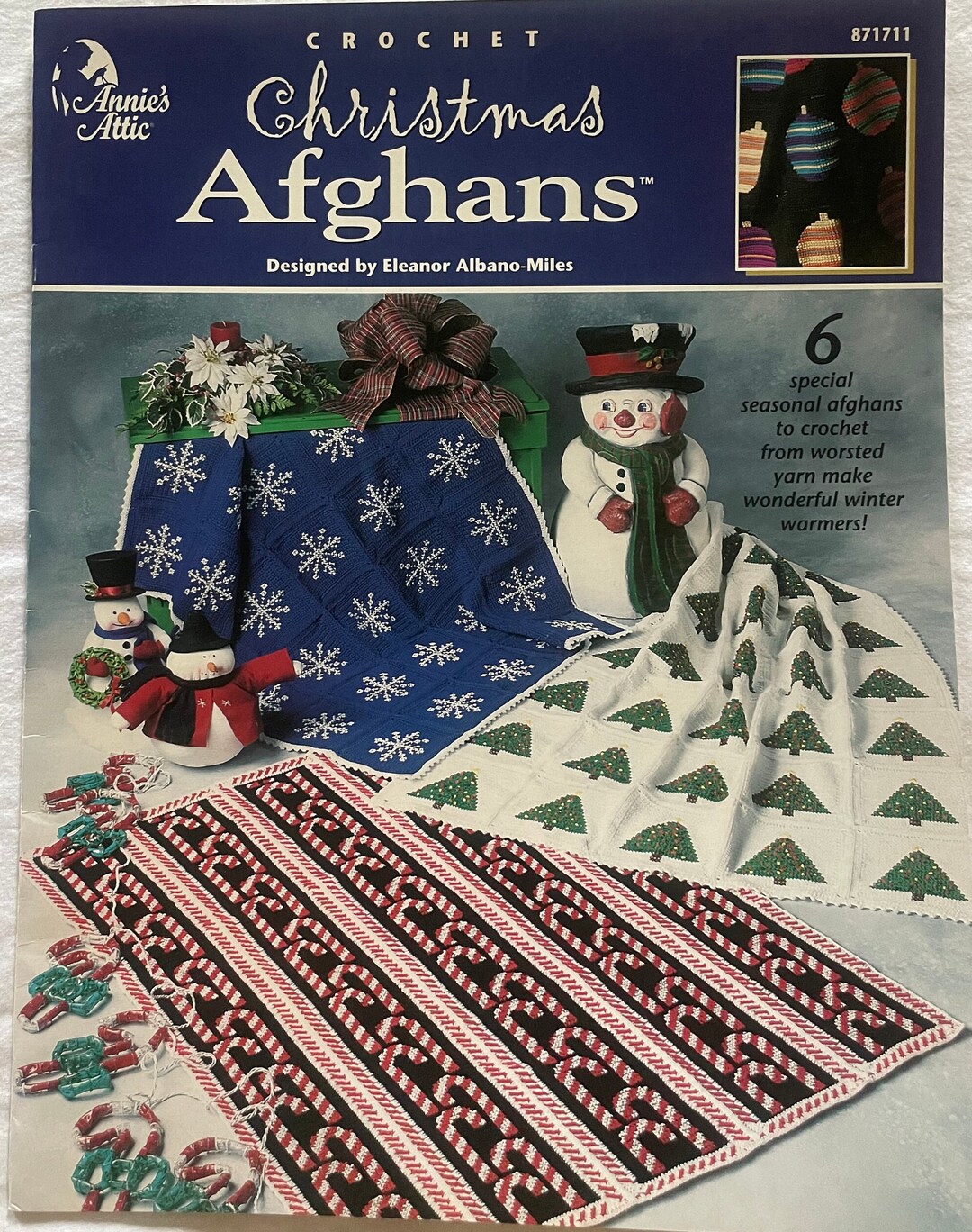 Christmas Afghans Crochet Pattern Booklet 6 Designs Annie's Attic - Etsy