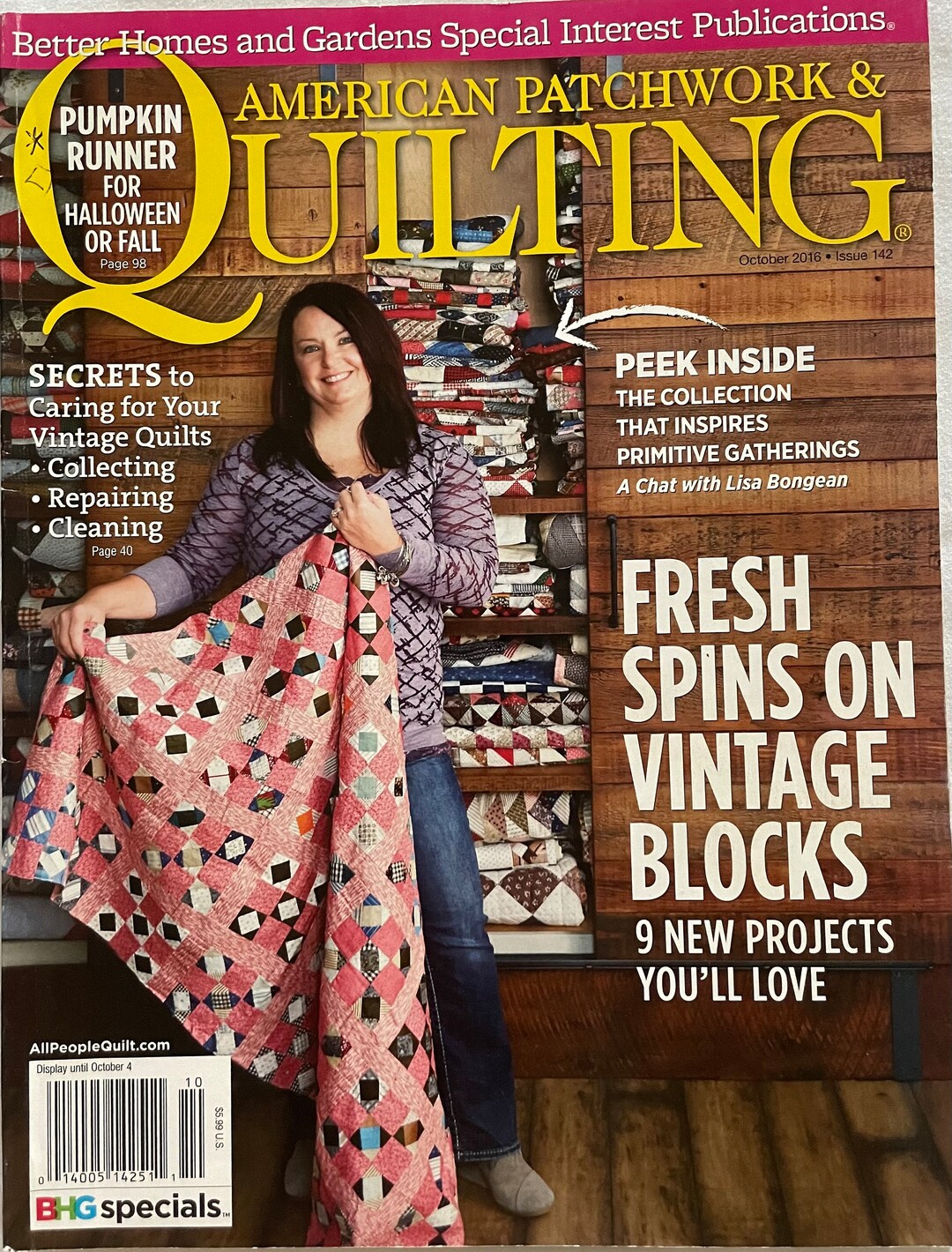 BHG American Patchwork & Quilting Magazine Oct 2016 - Etsy