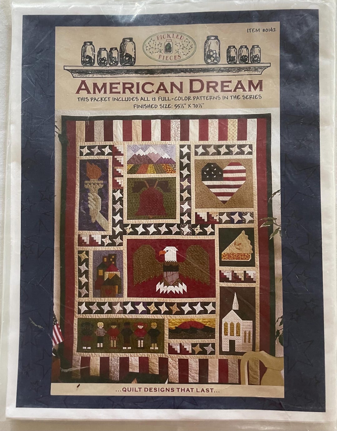 American Dream Quilt Patterns Packet Pickled Pieces - Etsy