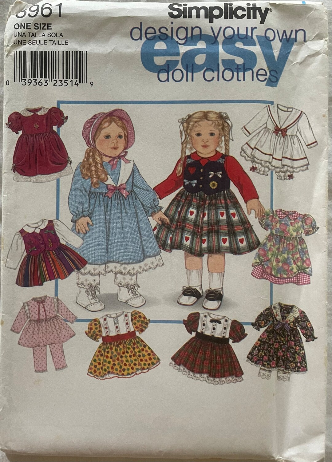 Simplicity 8961 Pattern 18" Doll Clothes UNCUT - Etsy