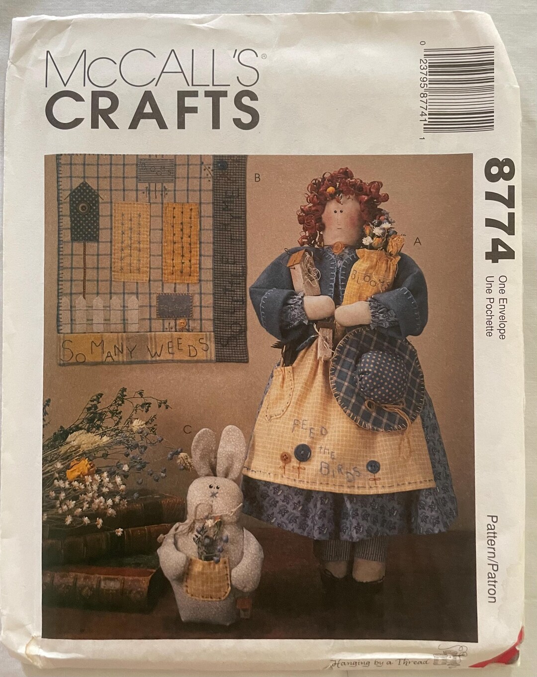 Mccall's 8774 Pattern Garden Doll, Quilt, Bunny UNCUT - Etsy