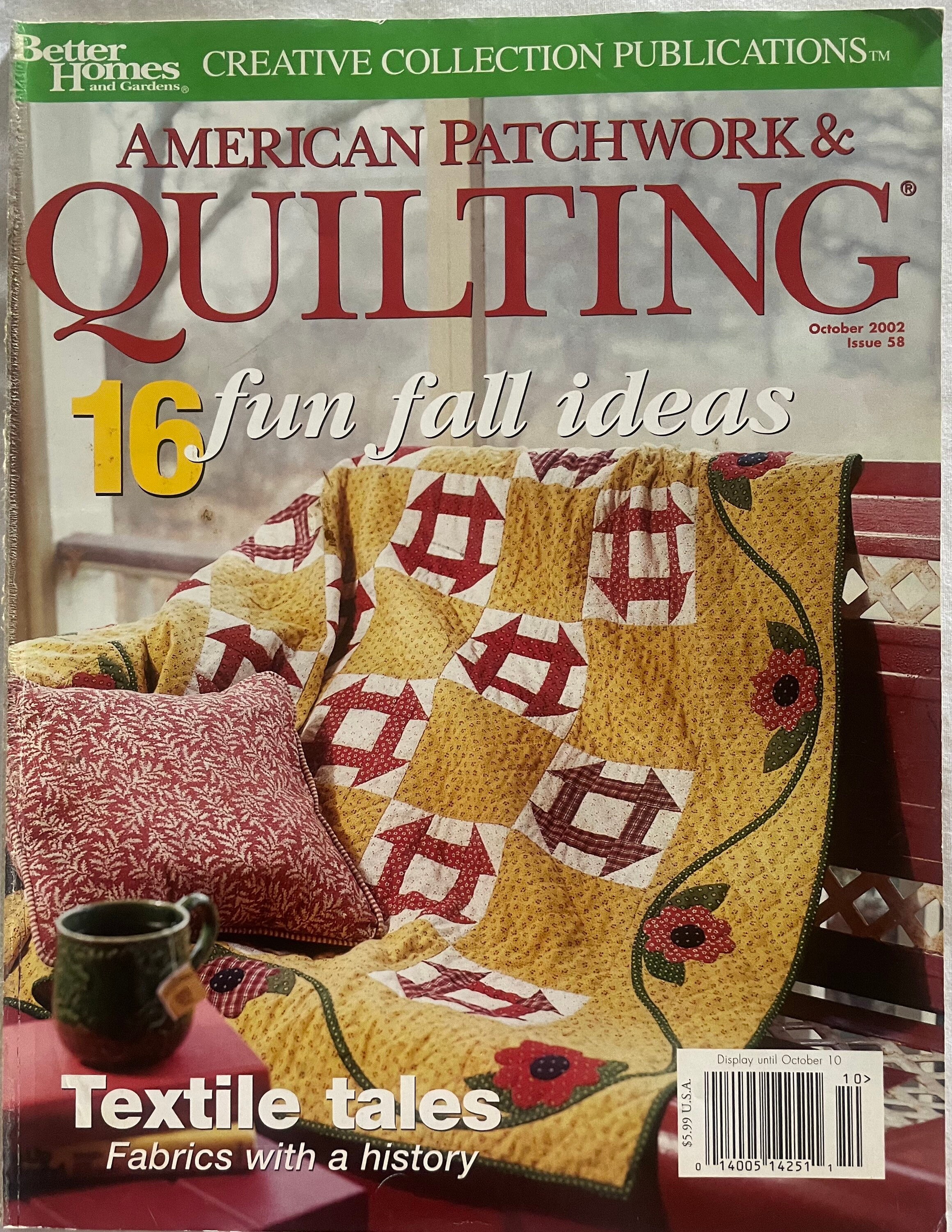 BHG American Patchwork & Quilting Magazine Issue 58 October 2002 - Etsy