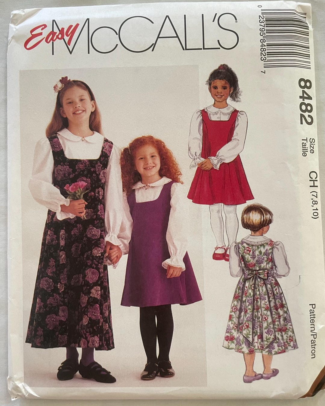 Mccall's 8482 Pattern Girls' Jumper, Blouse Sz 7, 8, 10 UNCUT - Etsy