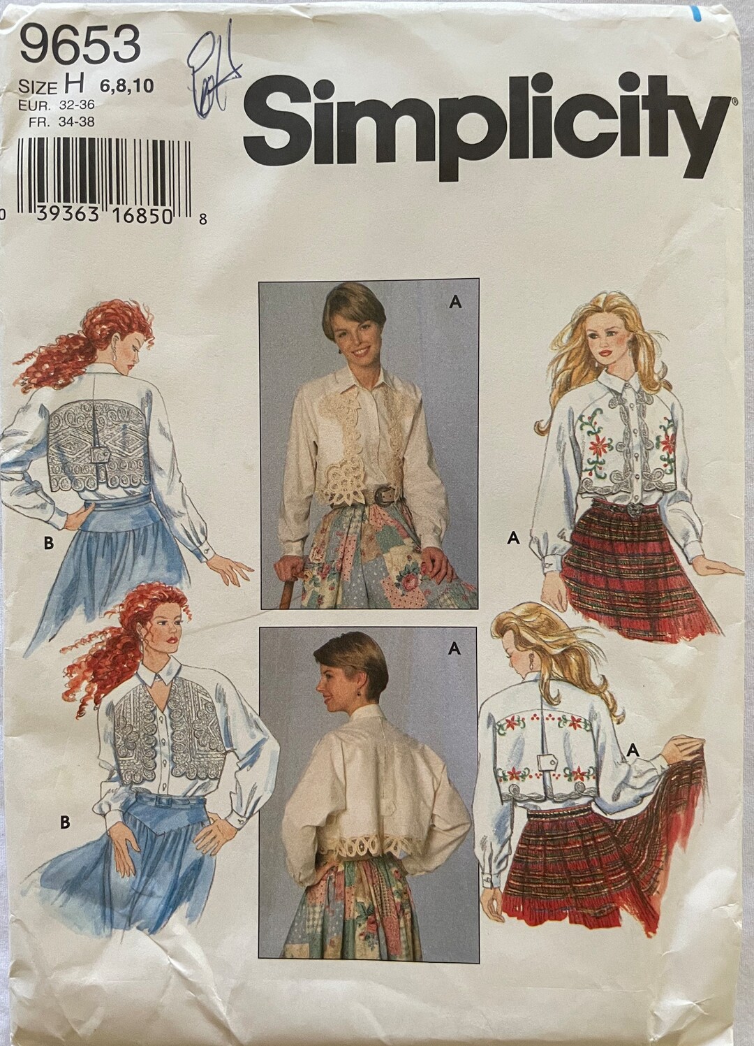 Simplicity 9653 Pattern Misses' Blouse Sz 6, 8, 10 UNCUT - Etsy