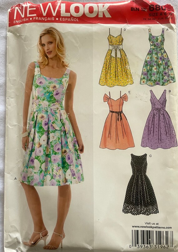 Craft Supplies & Tools New Look Sewing Pattern 6805 Dress Pattern Sizes ...