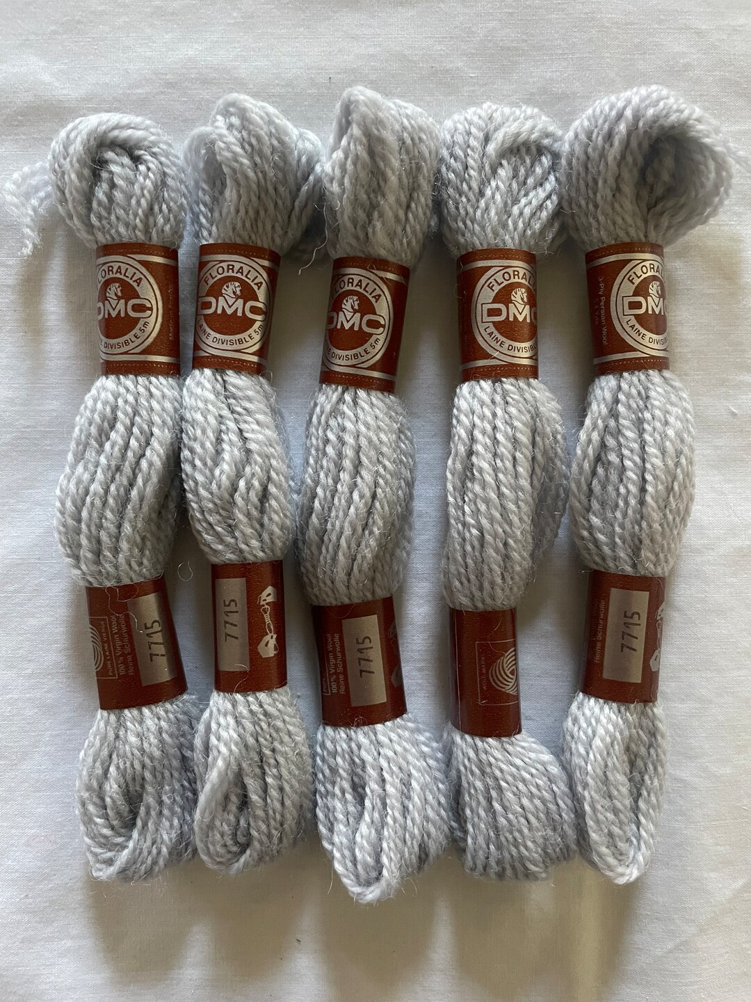 4 Skeins DMC Wool Tapestry Yarn Gray 7715 - Etsy