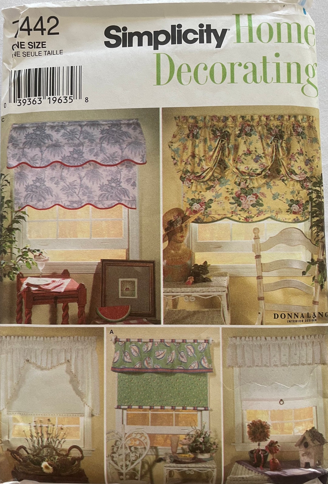 Simplicity 7442 Pattern Valance With Matching Shade, Awning UNCUT - Etsy