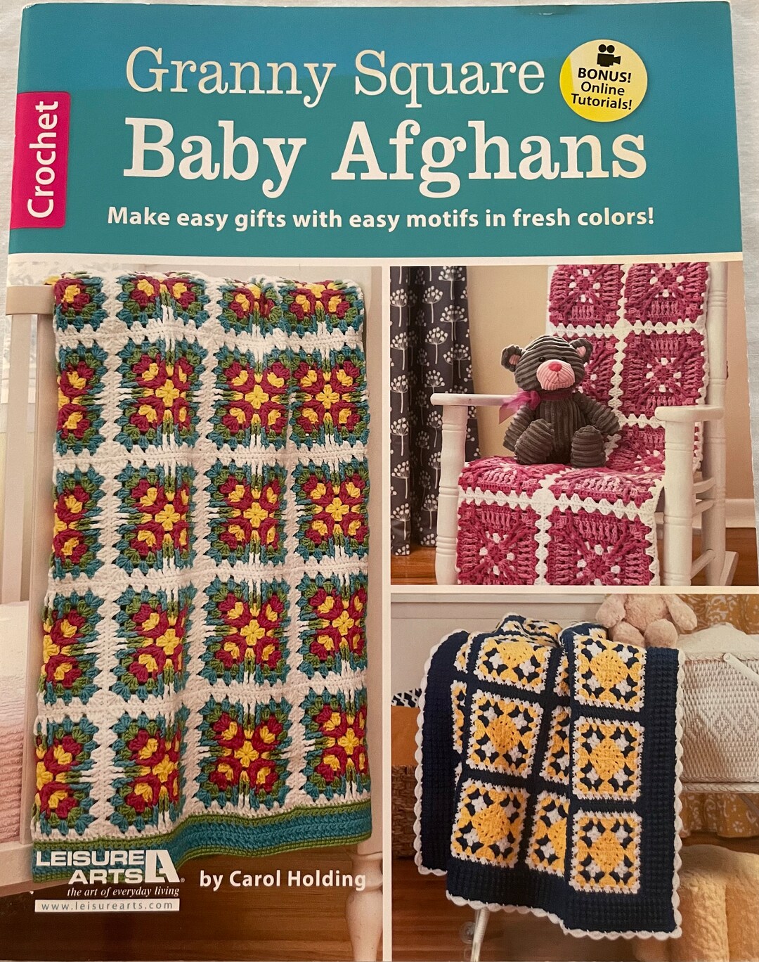 Crochet Granny Square Baby Afghans Book 11 Patterns Leisure - Etsy