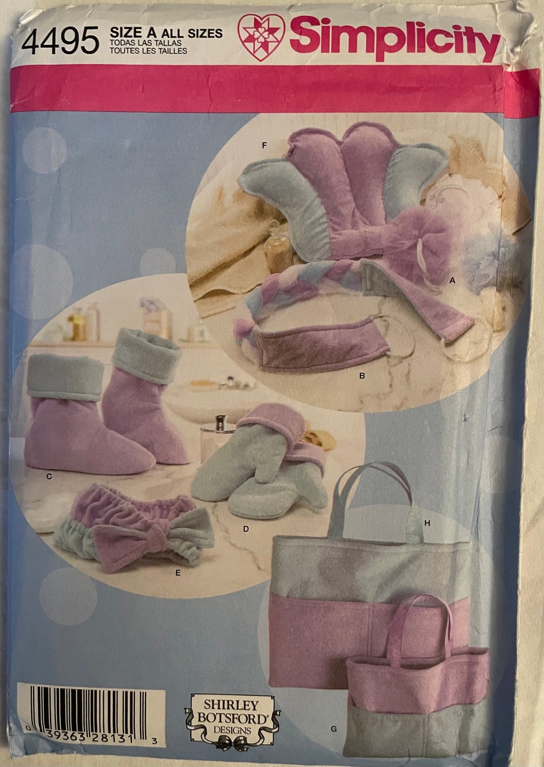 Simplicity 4495 Pattern Spa Accessories, Totes, Pillow Covers UNCUT - Etsy