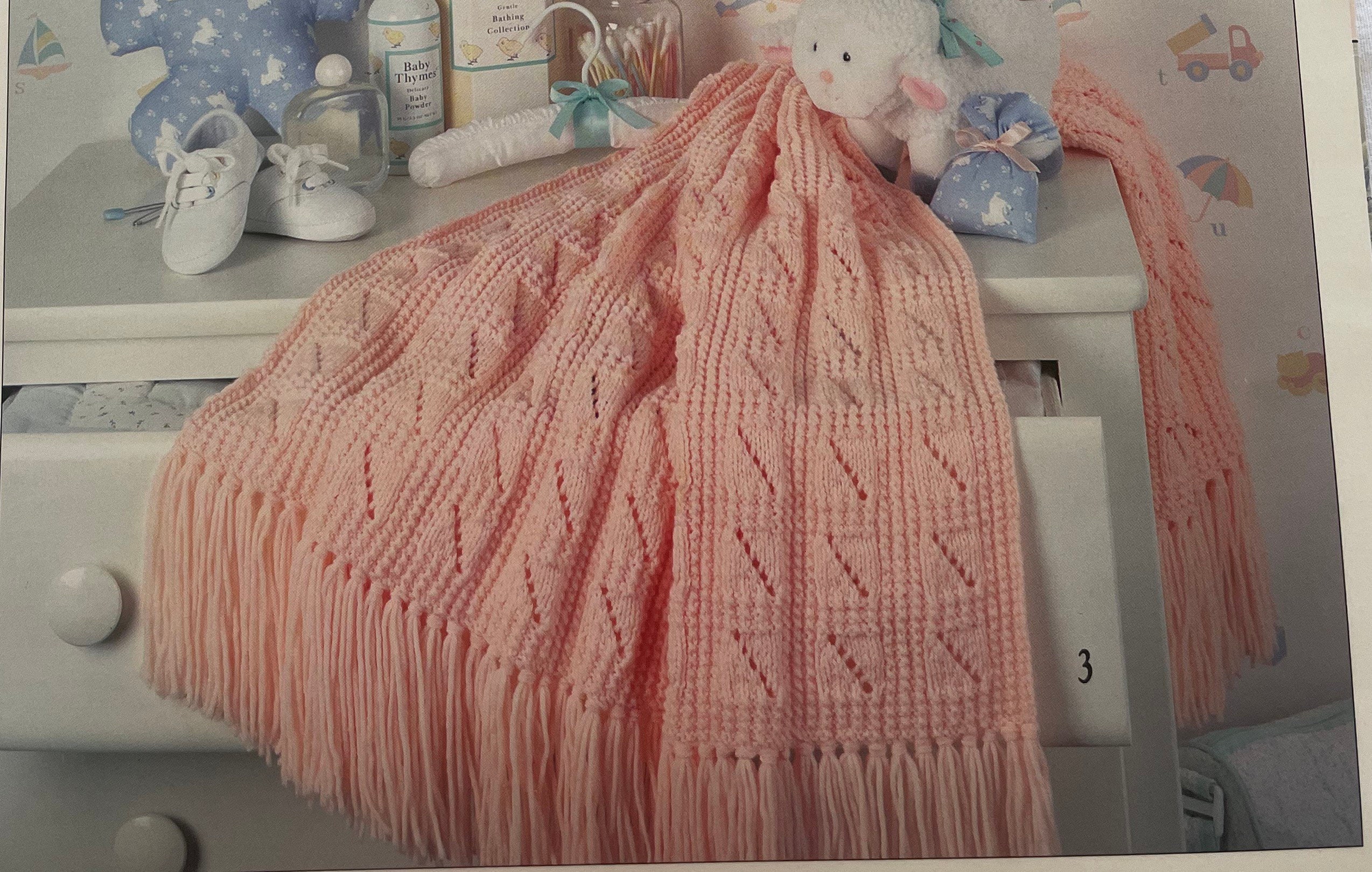 Knit Baby Afghans Knitting Patterns Leisure Arts Leaflet 2316 PRE-OWNED ...