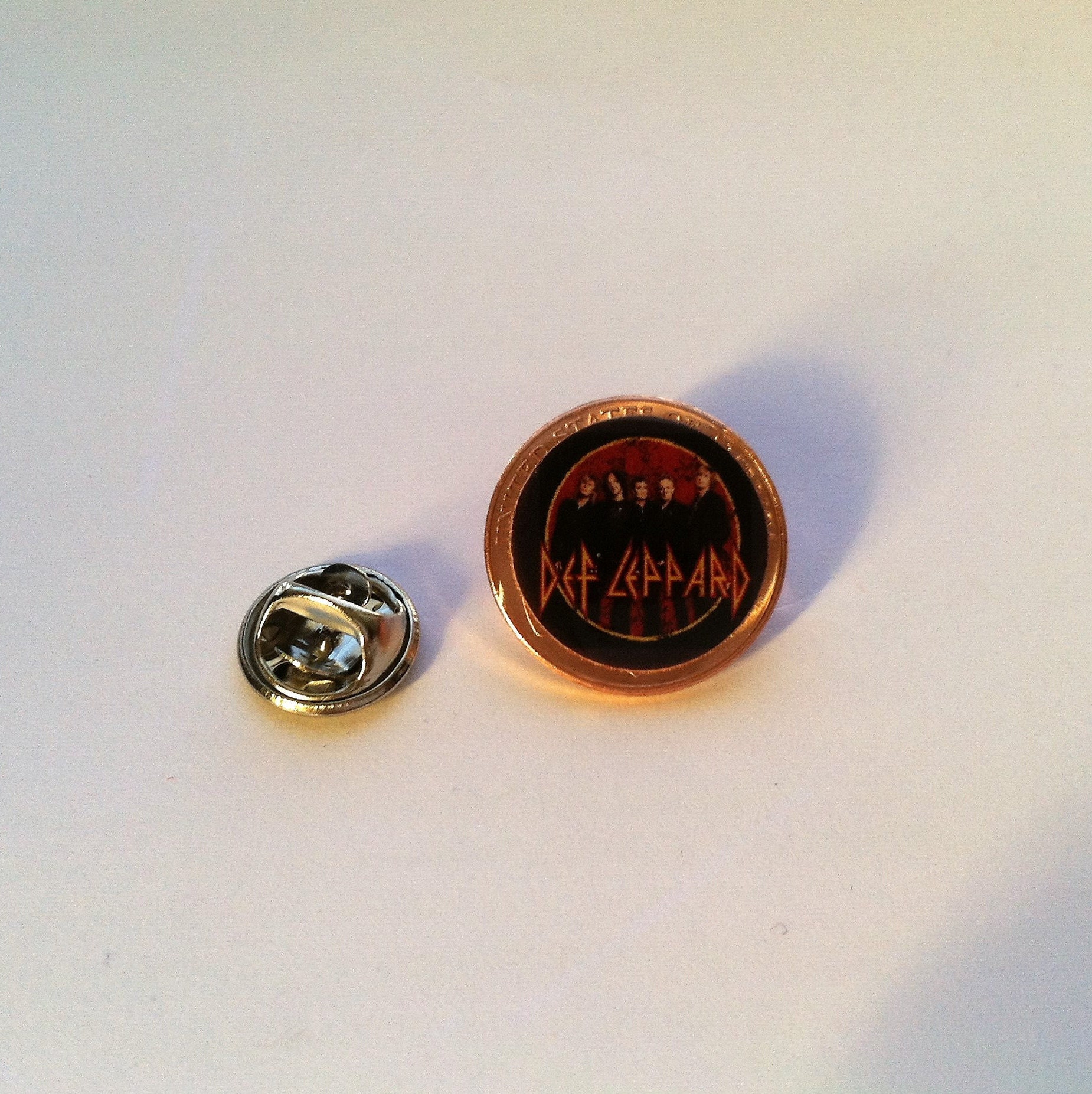 Def Leppard Lucky Pinny Penny Pin OR Dime Pin | Etsy