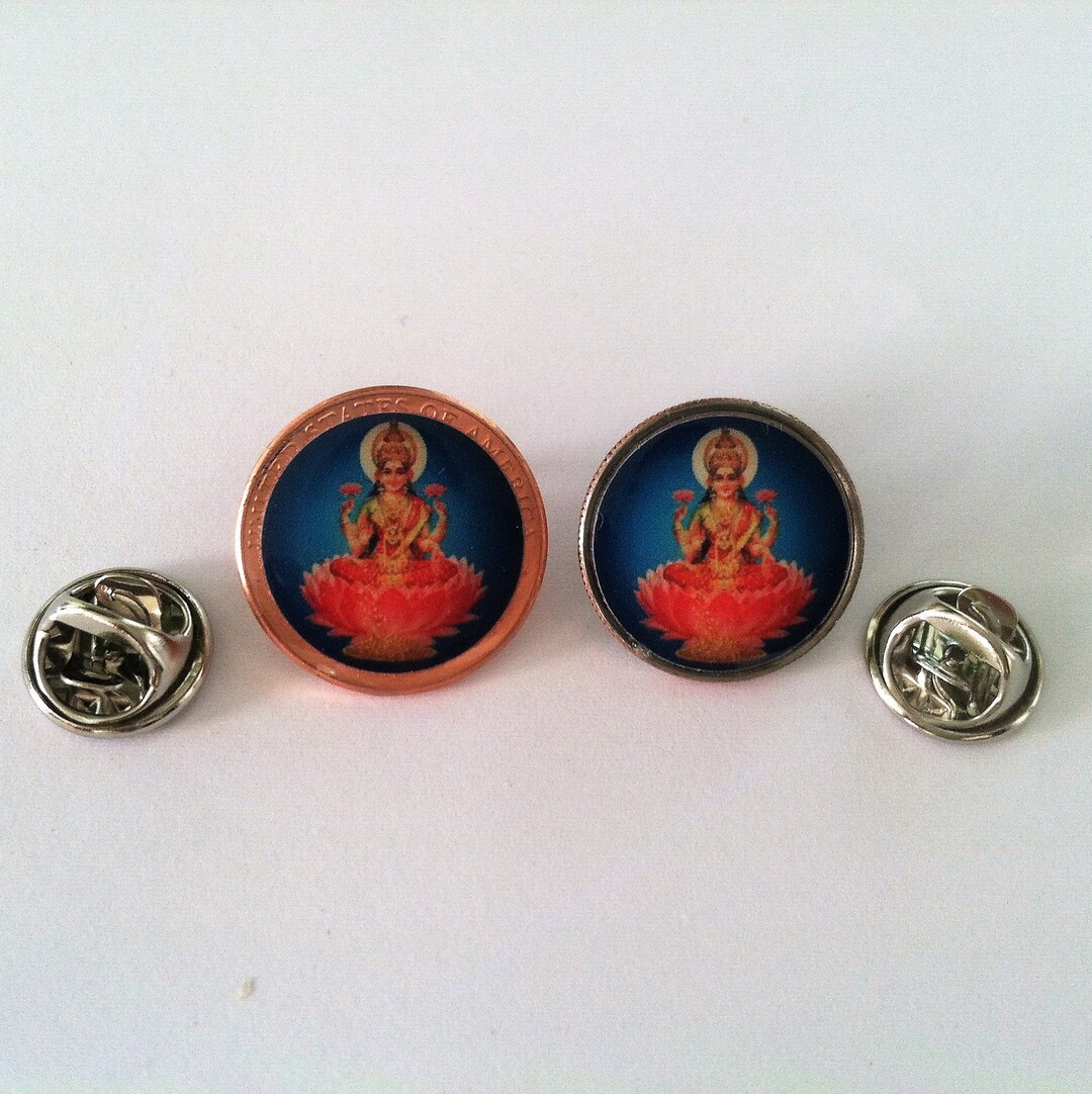 Lakshmi Goddess Lucky pinny Penny Pin OR Dime Pin - Etsy