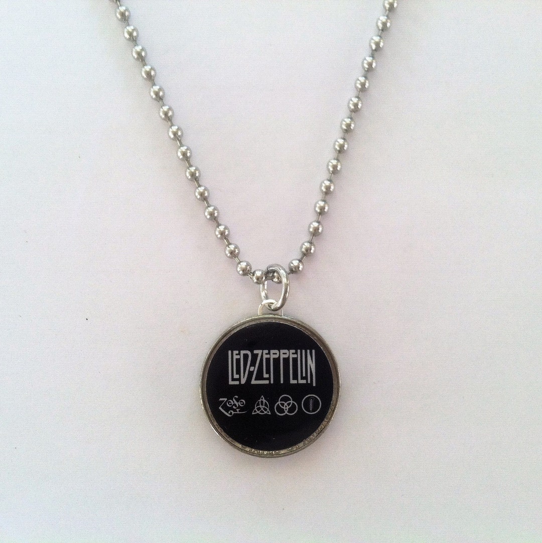 Led Zeppelin Nickel Pendant Charm Necklace on Chain OR Cord 2-sided - Etsy