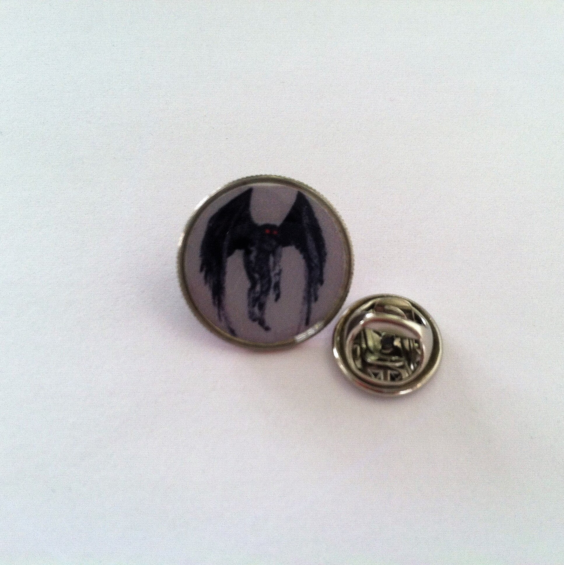 Mothman Moth Man Lucky pinny Penny Pin OR Dime Pin | Etsy