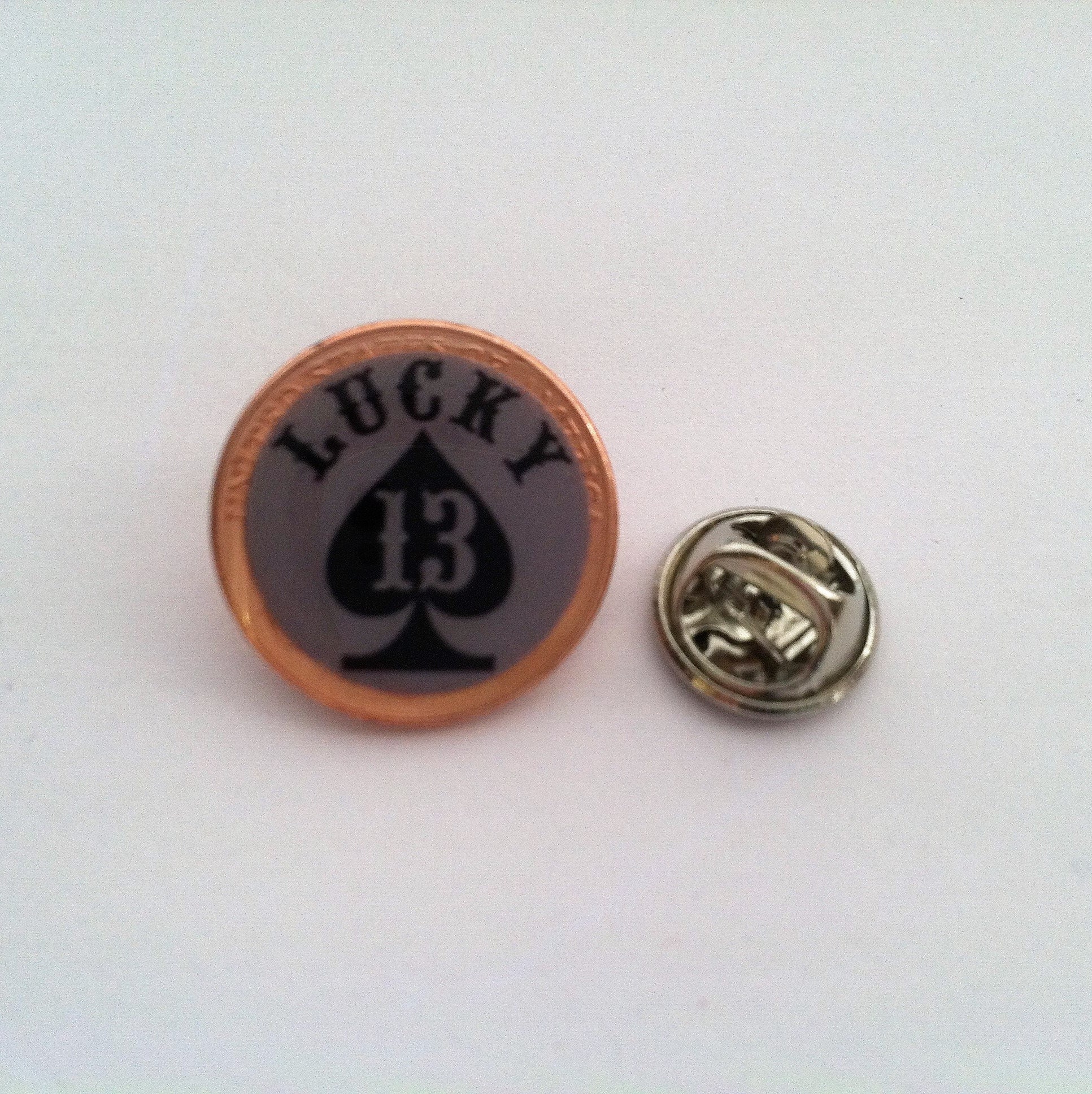 Lucky 13 Lucky Pinny Penny Pin OR Dime Pin | Etsy