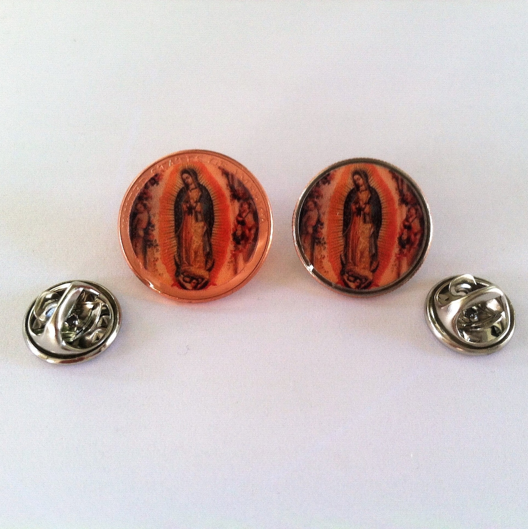Our Lady of Guadalupe Lucky pinny Penny Pin OR Dime Pin - Etsy
