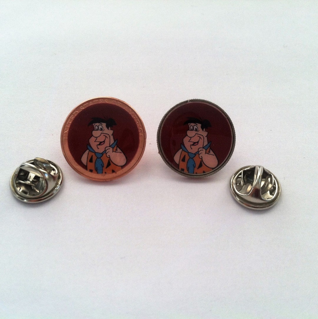 Fred Flintstone Lucky pinny Penny Pin OR Dime Pin - Etsy