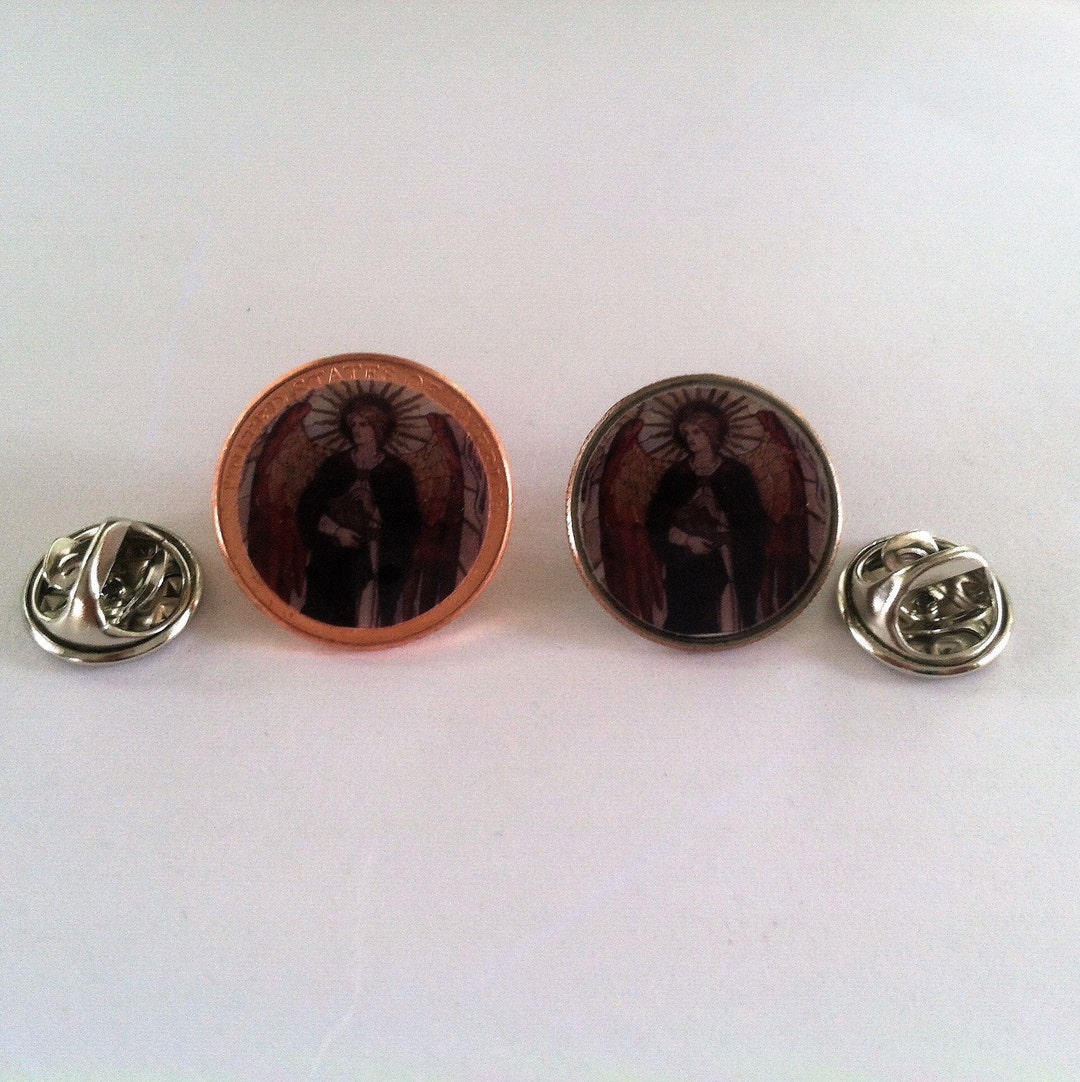 Archangel Uriel Lucky pinny Penny Pin OR Dime Pin Angel - Etsy